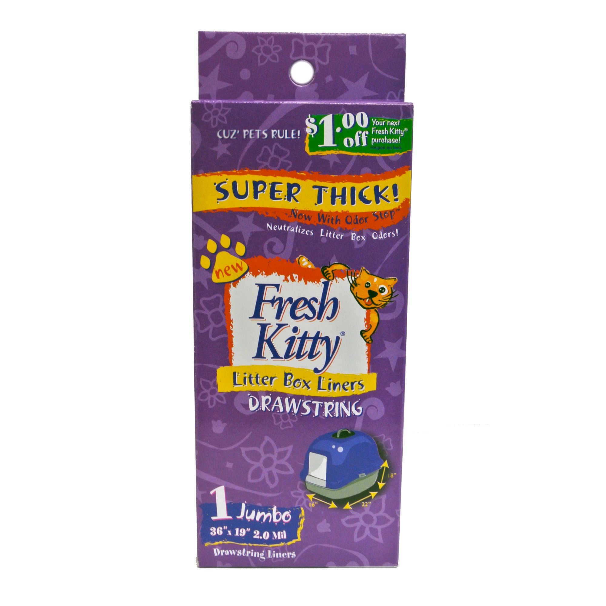 Fresh Kitty Drawstring Litter Box Liners | Petco