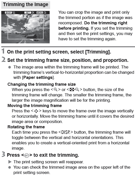 How to Direct Print using the EOS Digital Rebel XTi and a PictBridge ...