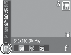 Procedure for using Movie Mode PowerShot A720 IS.