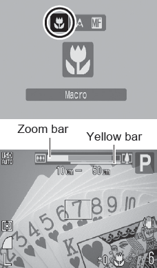 Setting close-up and infinity modes PowerShot SX110 IS.