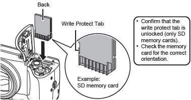 Installing the batteries and memory card into a PowerShot SX110 IS