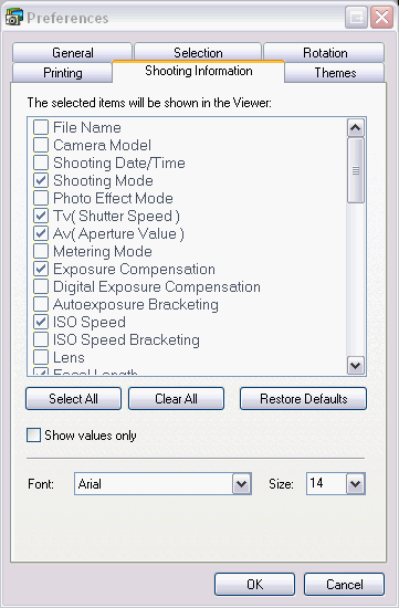 Customizing preferences in ZoomBrowser EX ver. 6.x