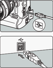 How to connect the EOS 1D Mark III to a computer.