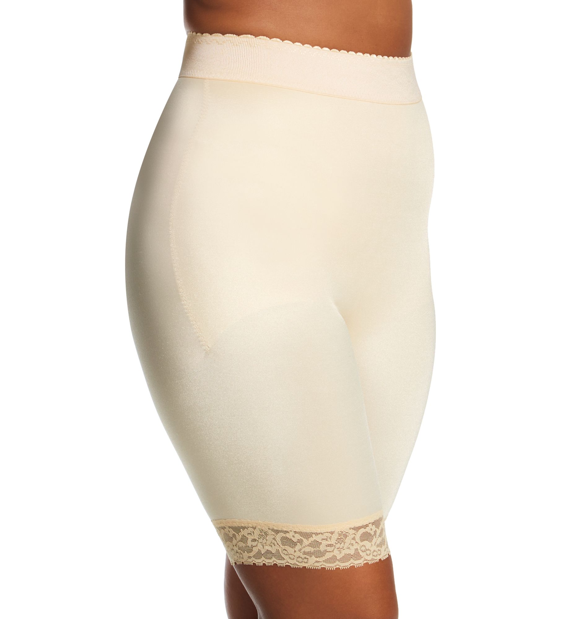 Rago Shapewear Long Leg Shaper Gripper Lace Bottom Black 10x Lingerie ...