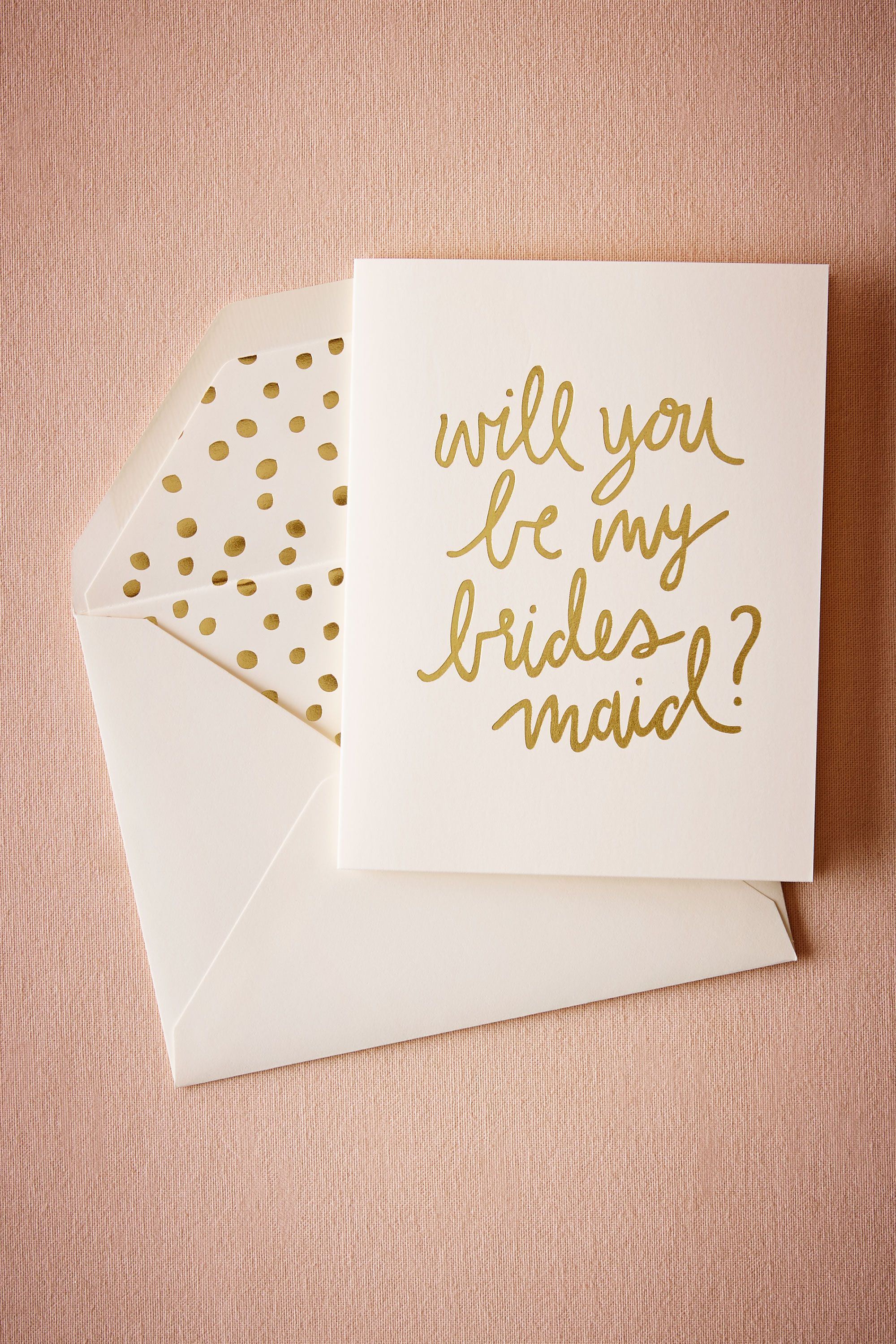 Foil Script Card in Décor & Gifts | BHLDN