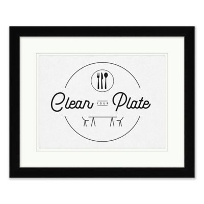 "Clean Your Plate" 1 Framed Art - Bed Bath & Beyond