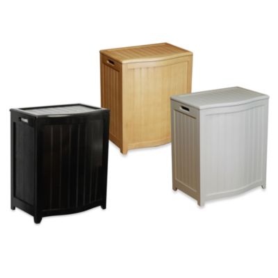 Oceanstar Bowed Front Wood Laundry Hampers - Bed Bath & Beyond