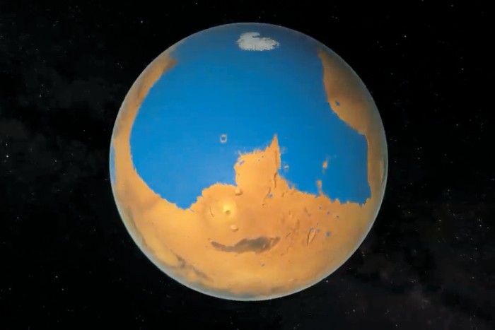 Planet Mars Water