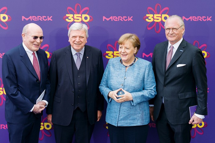 German premier Angela Merkel marks Merck’s 350 years﻿