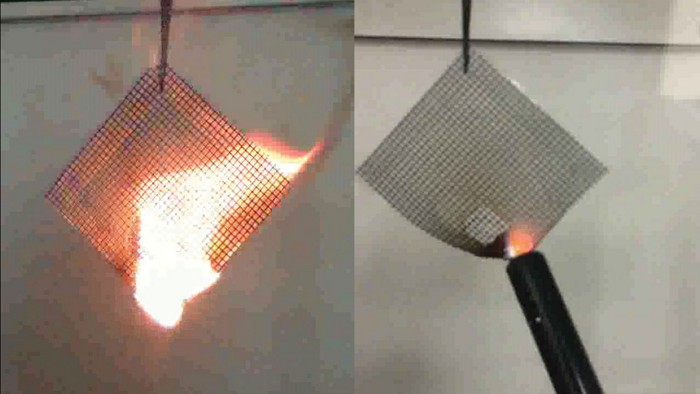 Multifunctional nanofibers filter dust and fight fire