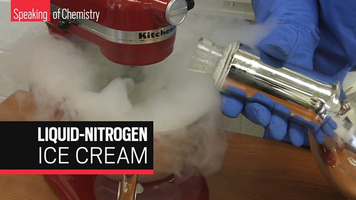 Making liquid-nitrogen ice cream safely