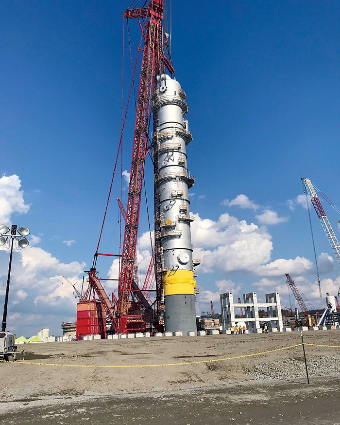 Tower rises at Shell’s Pennsylvania cracker