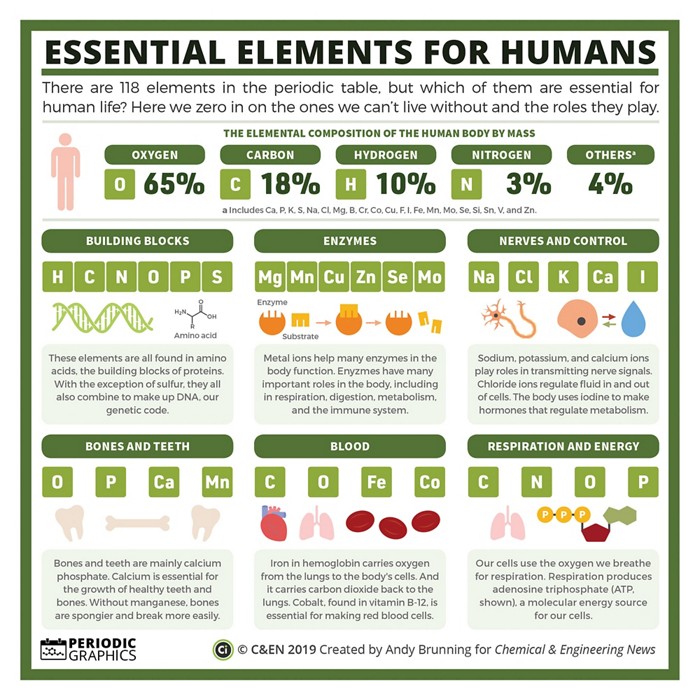 Periodic Graphics: Essential elements for humans