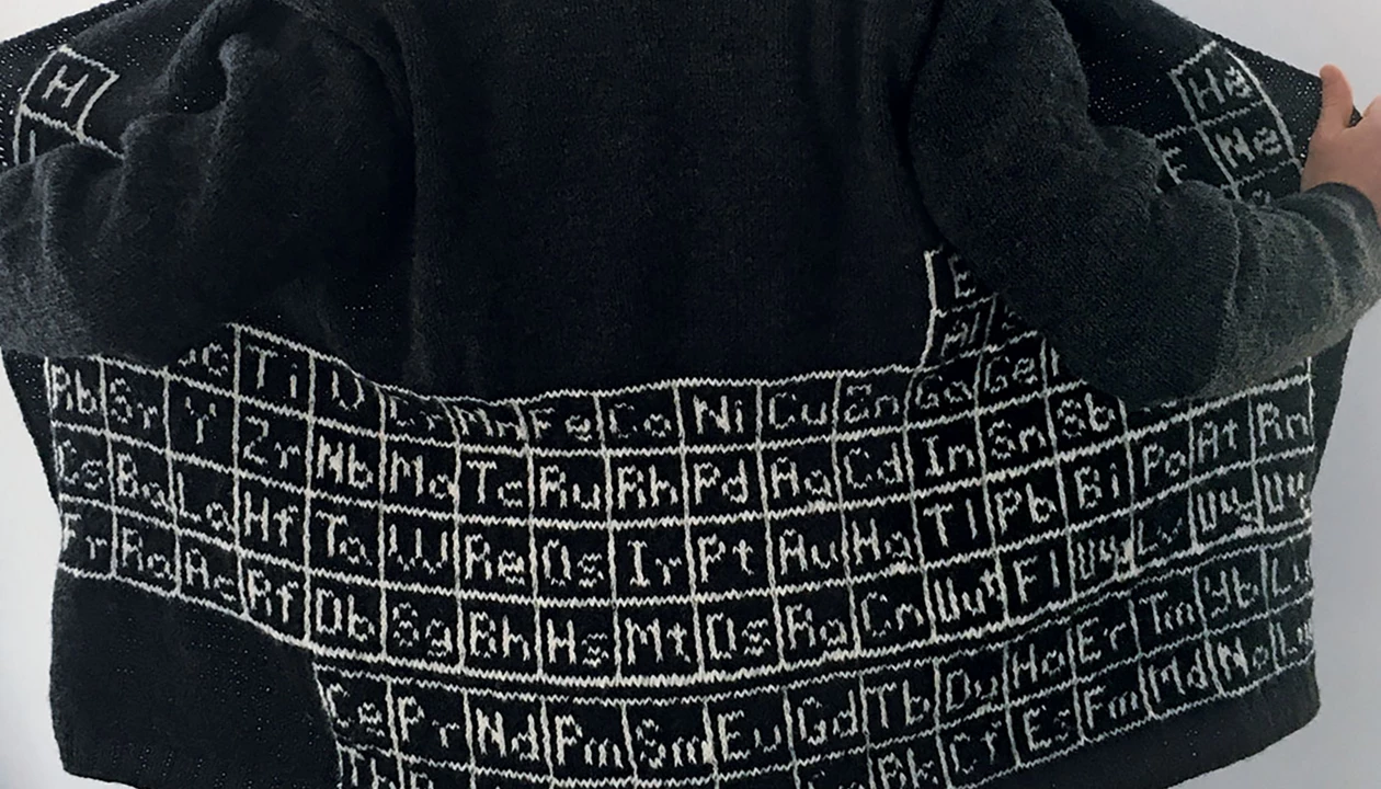 Knit climate data, and a wearable periodic table