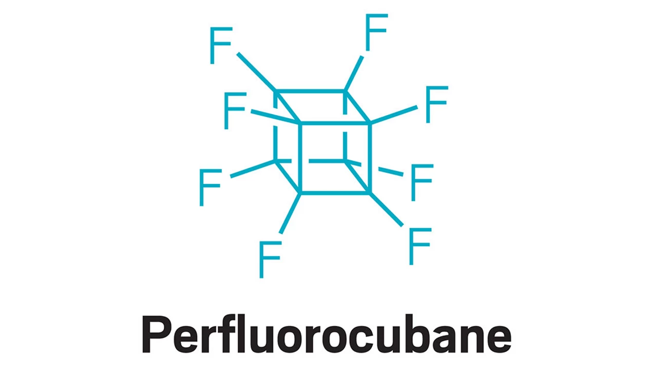 Fluorine-studded cube ensnares electron