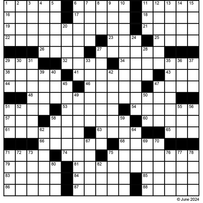 A crossword puzzle for Newscripts readers