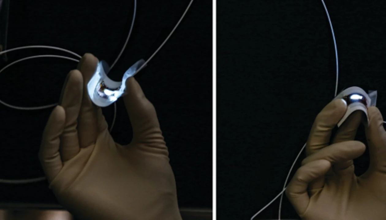 Inorganic LEDs flex and shine white