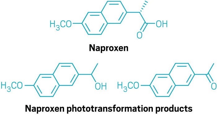 Naproxen's byproducts could pose threat to aquatic creatures
