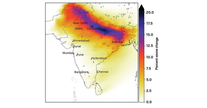 Reducing aerosol pollution could lead to an unexpected rise in ozone