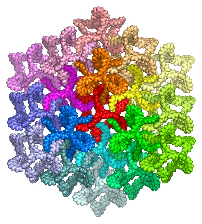 Chain-link molecules form flexible networks
