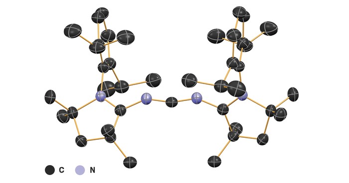 Crystalline dication defies the octet rule