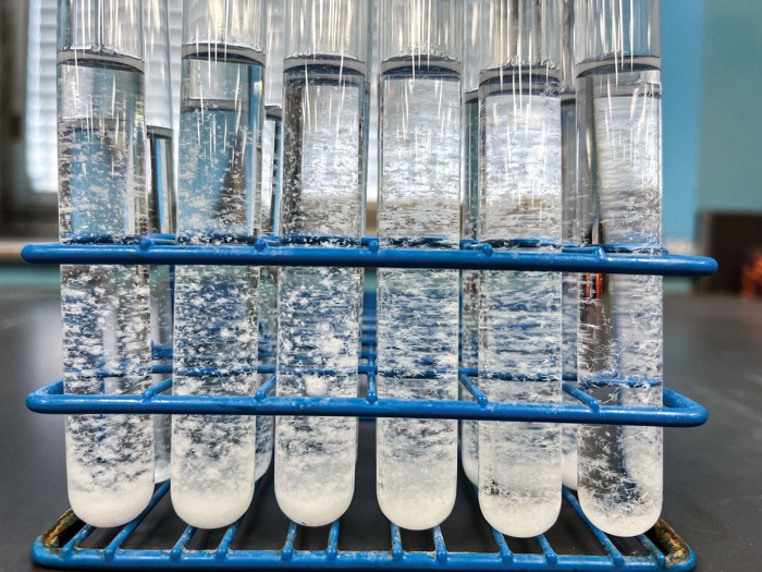 Chemistry in Pictures: Snow globe synthesis