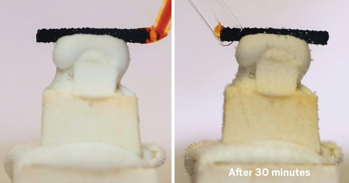 Miniature polymeric tubes separate enantiomers