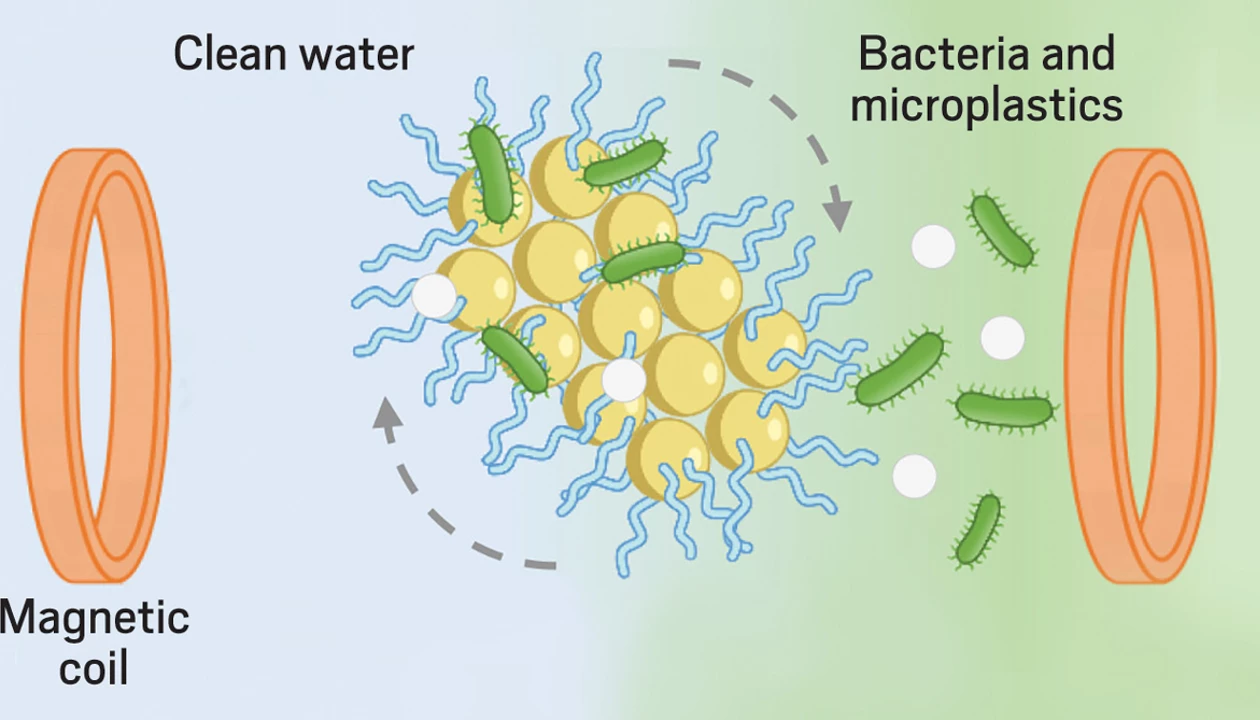 Tiny robots with polymer ‘hands’ capture bacteria and microplastics in ...