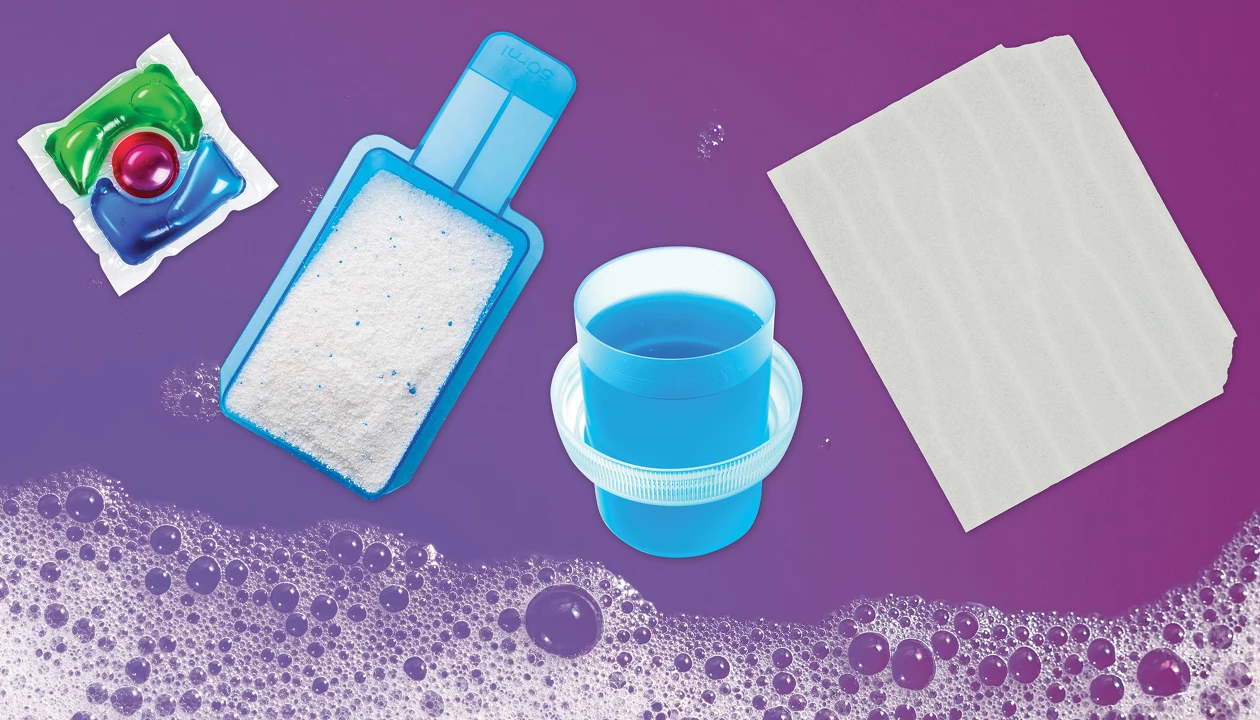 Solid detergents are back, now as sheets, tiles, and tablets