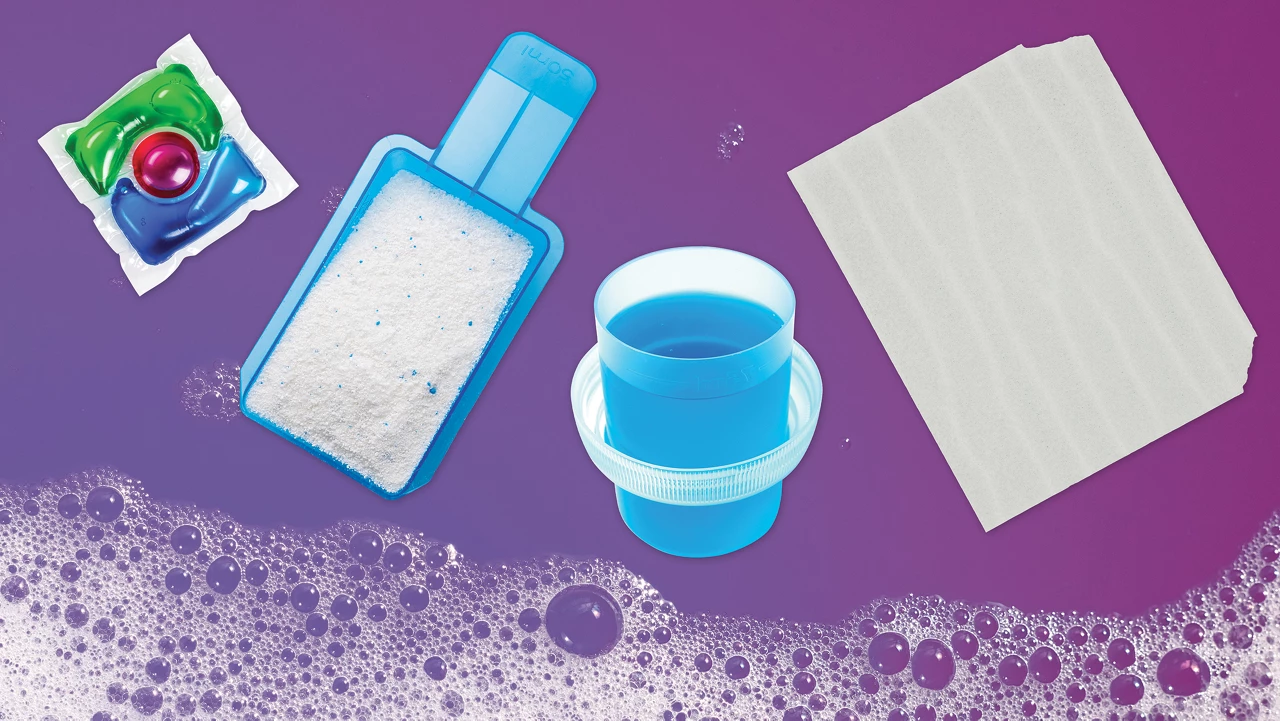 Solid detergents are back, now as sheets, tiles, and tablets
