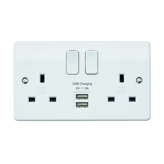Dual USB Charging 13A Socket Outlet | USB Charging Sockets | Sockets ...