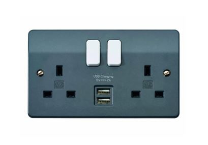 Dual USB Charging 13A Socket Outlet | USB Charging Sockets | Sockets ...