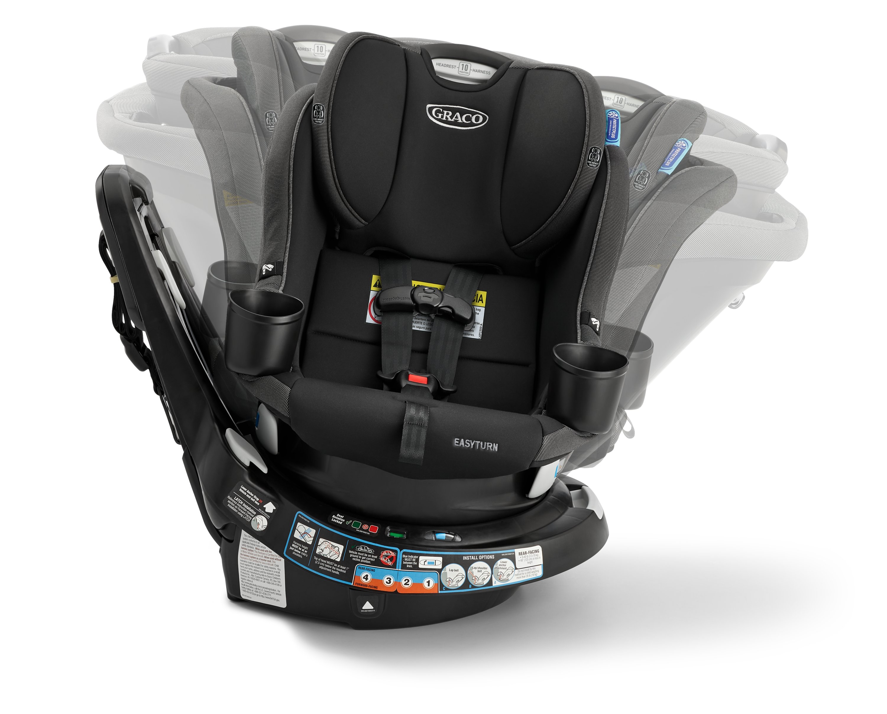 Graco EasyTurn 360 2-in-1 Convertible Car Seat, Cyran