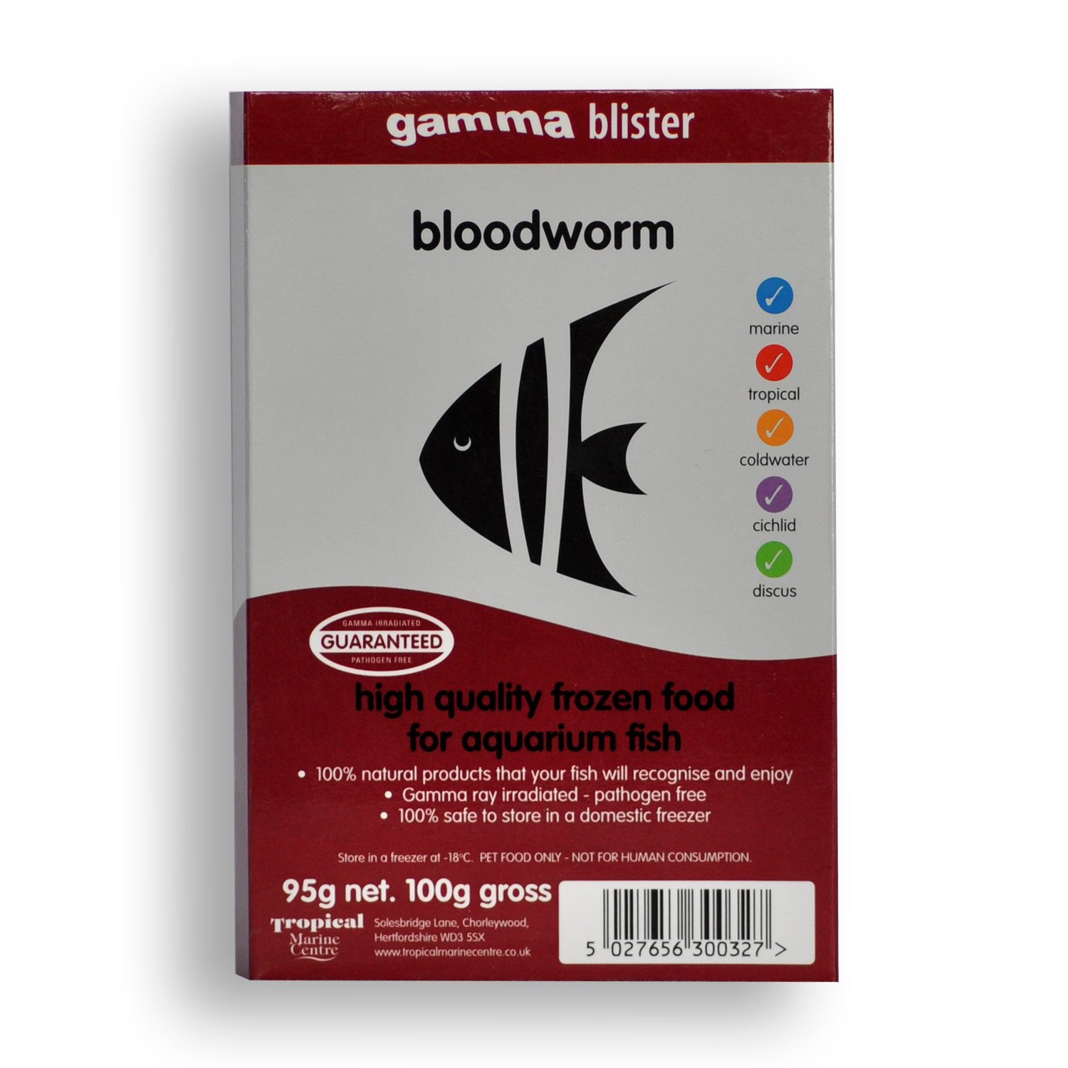 Gamma Frozen Food Bloodworm Blister Pack | Petco