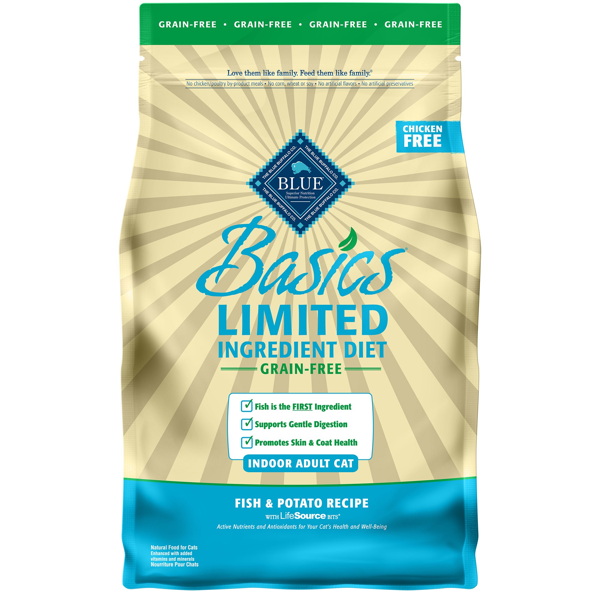 Blue Buffalo Basics Limited Ingredient Grain Free Fish & Potato Indoor ...