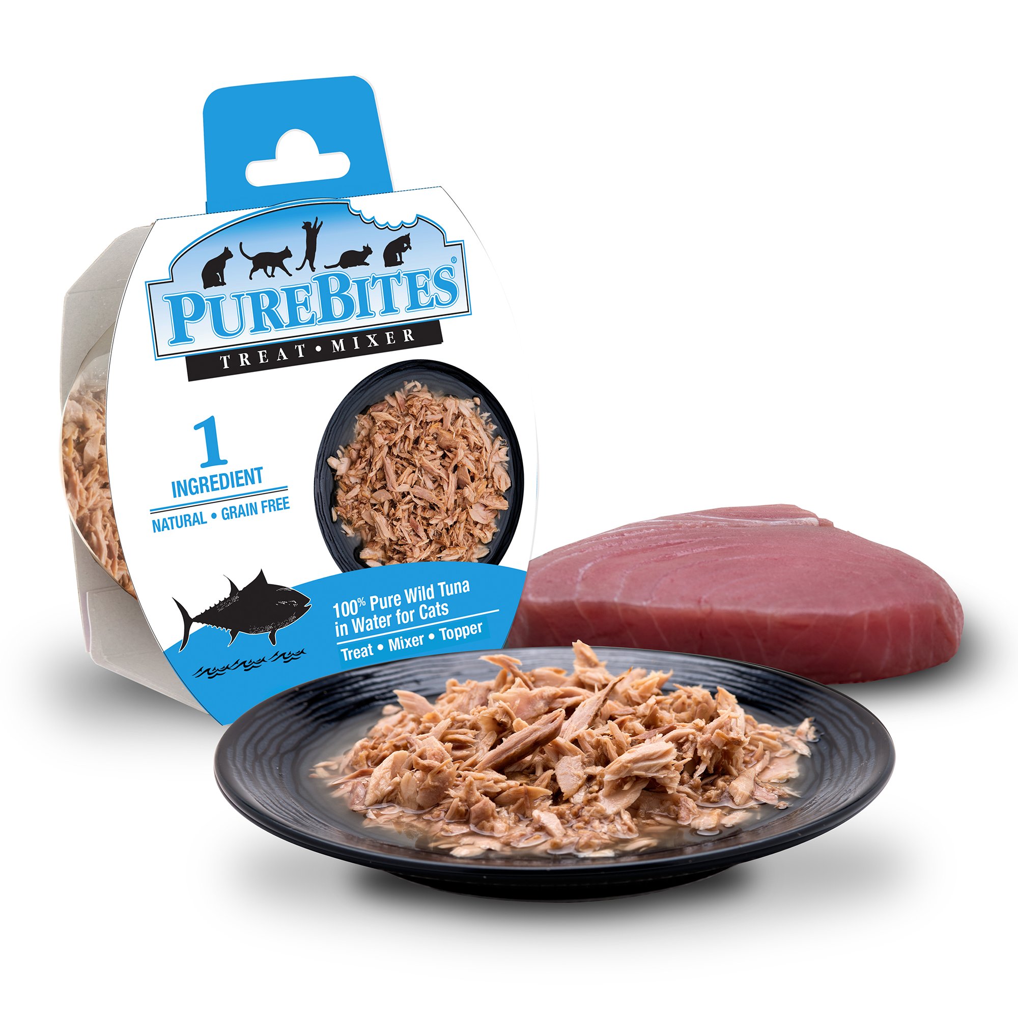 PureBites Mixers Wild Skipjack Tuna in Water Cat Food Toppers | Petco
