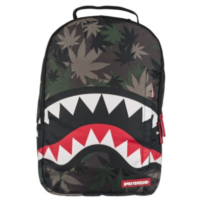 Sprayground Weed Shark Green Backpack | Shiekh Shoes