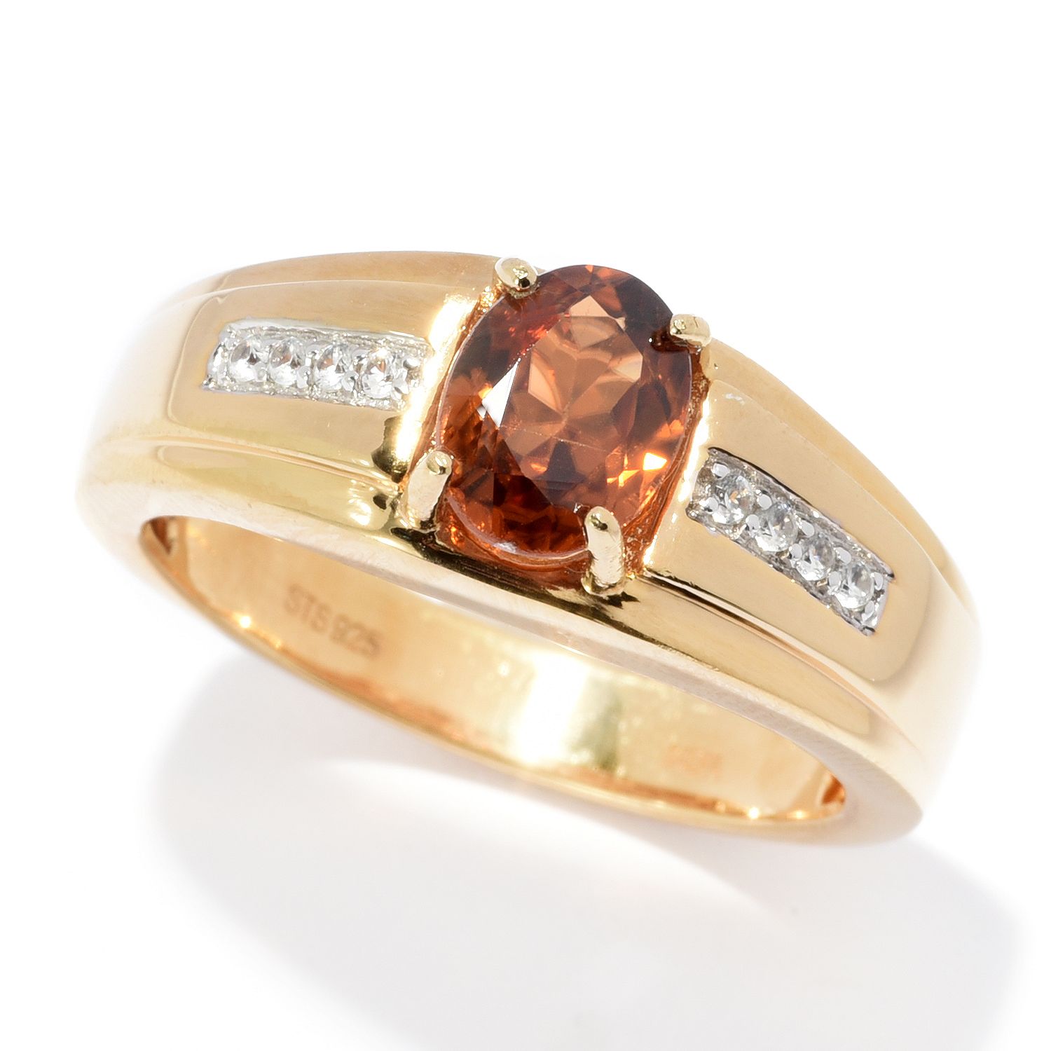 (ShopHQ) PC: NYC II® Men's 1.52ctw Mocha & White Zircon Ring ...