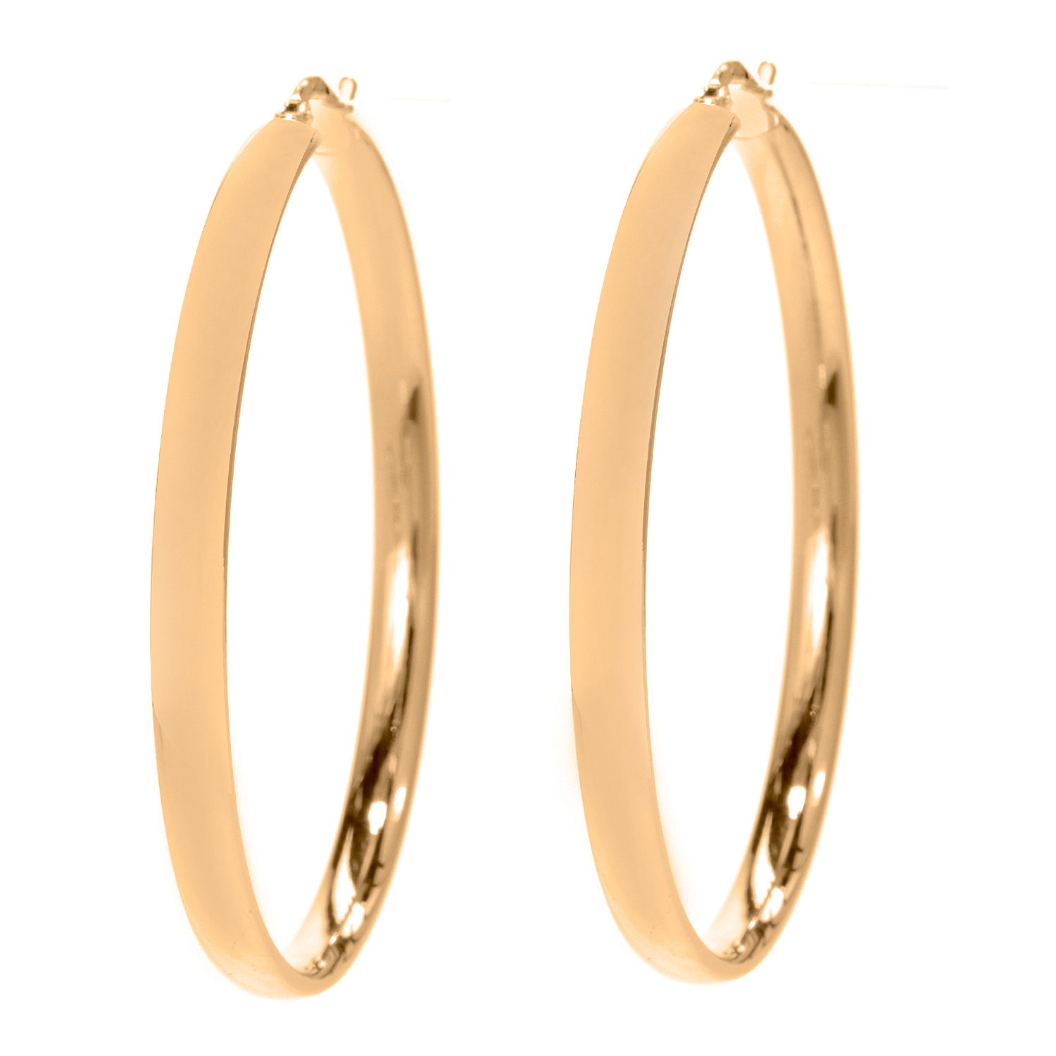 (ShopHQ) Toscana Italiana Choice of Size High Polished Hoop Earrings ...