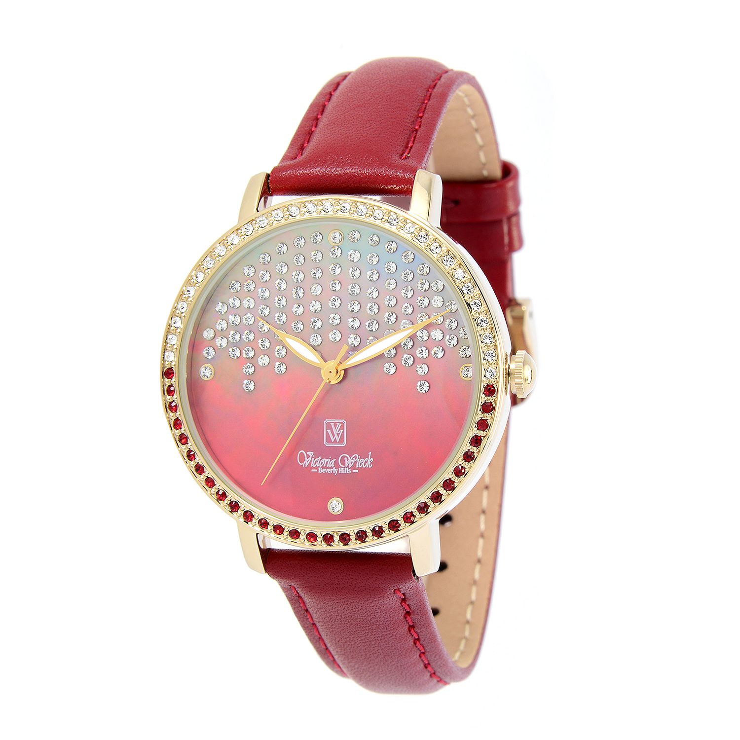 (ShopHQ) Top Deal: Victoria Wieck Women's Quartz Leather Strap Watch w ...