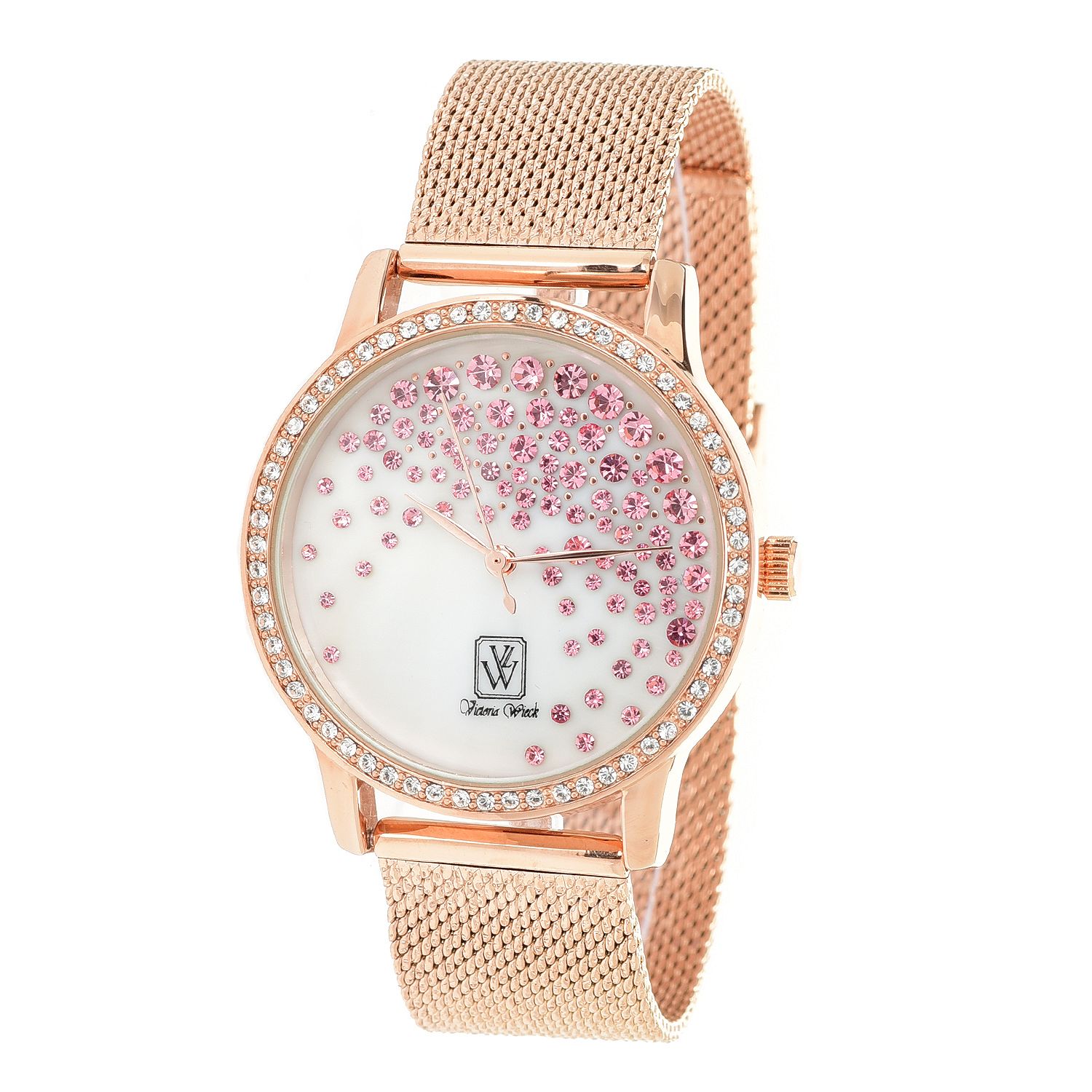 (ShopHQ) Victoria Wieck Women's Quartz Bracelet Watch Made w/ Swarovski ...