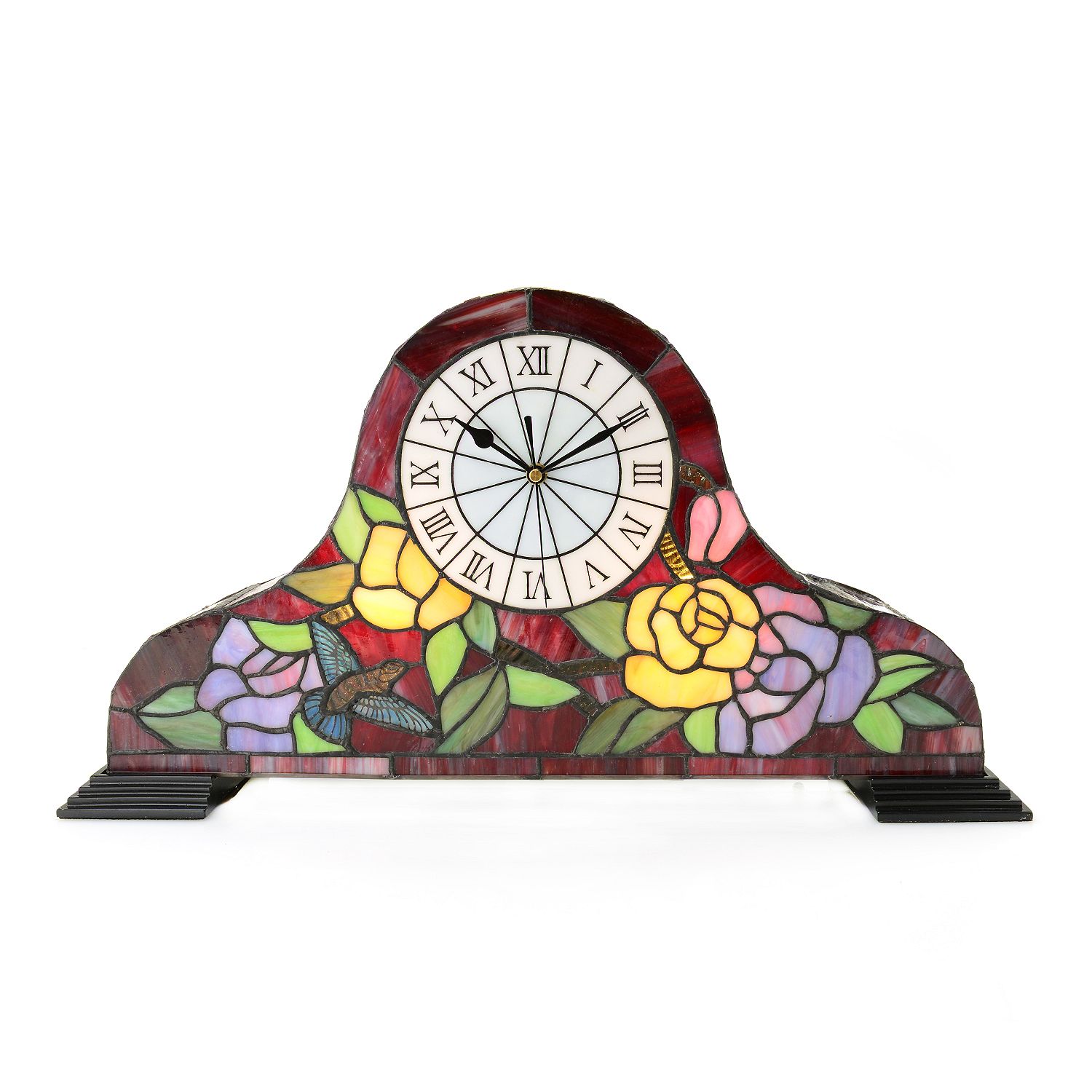 (ShopHQ) Tiffany-Style 21.5" Stained Glass Big Ben-Style Lighted Clock ...