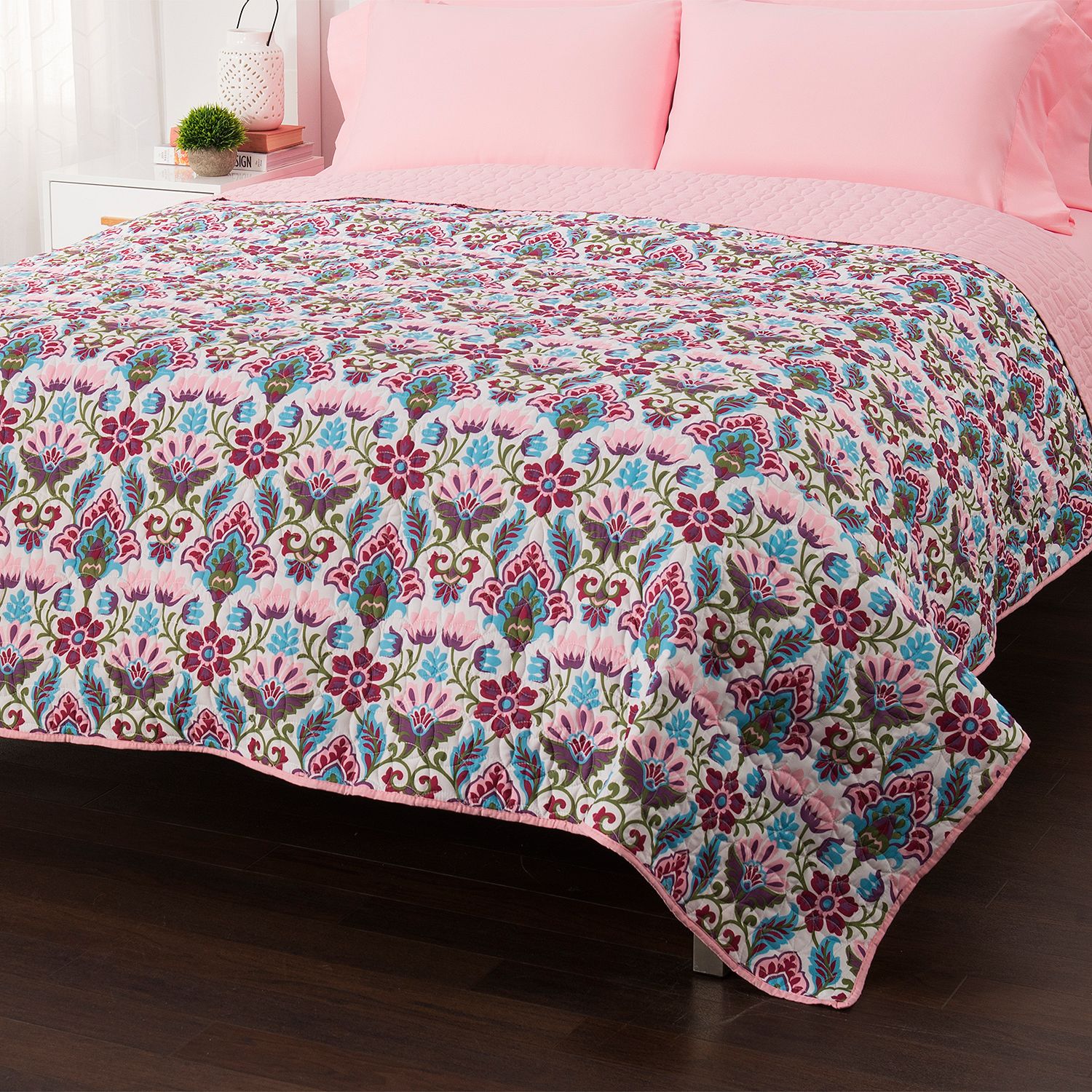 (ShopHQ) Cozelle® "Wild Flower" Microluxe™ Solid or Damask 6-Piece ...