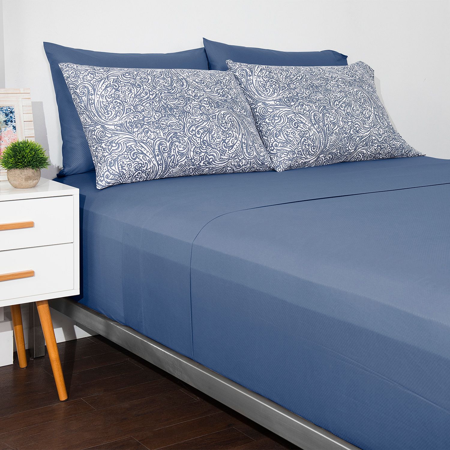 (ShopHQ) Cozelle® Microluxe™ Diamond Embossed & Printed Pillowcase 6 ...