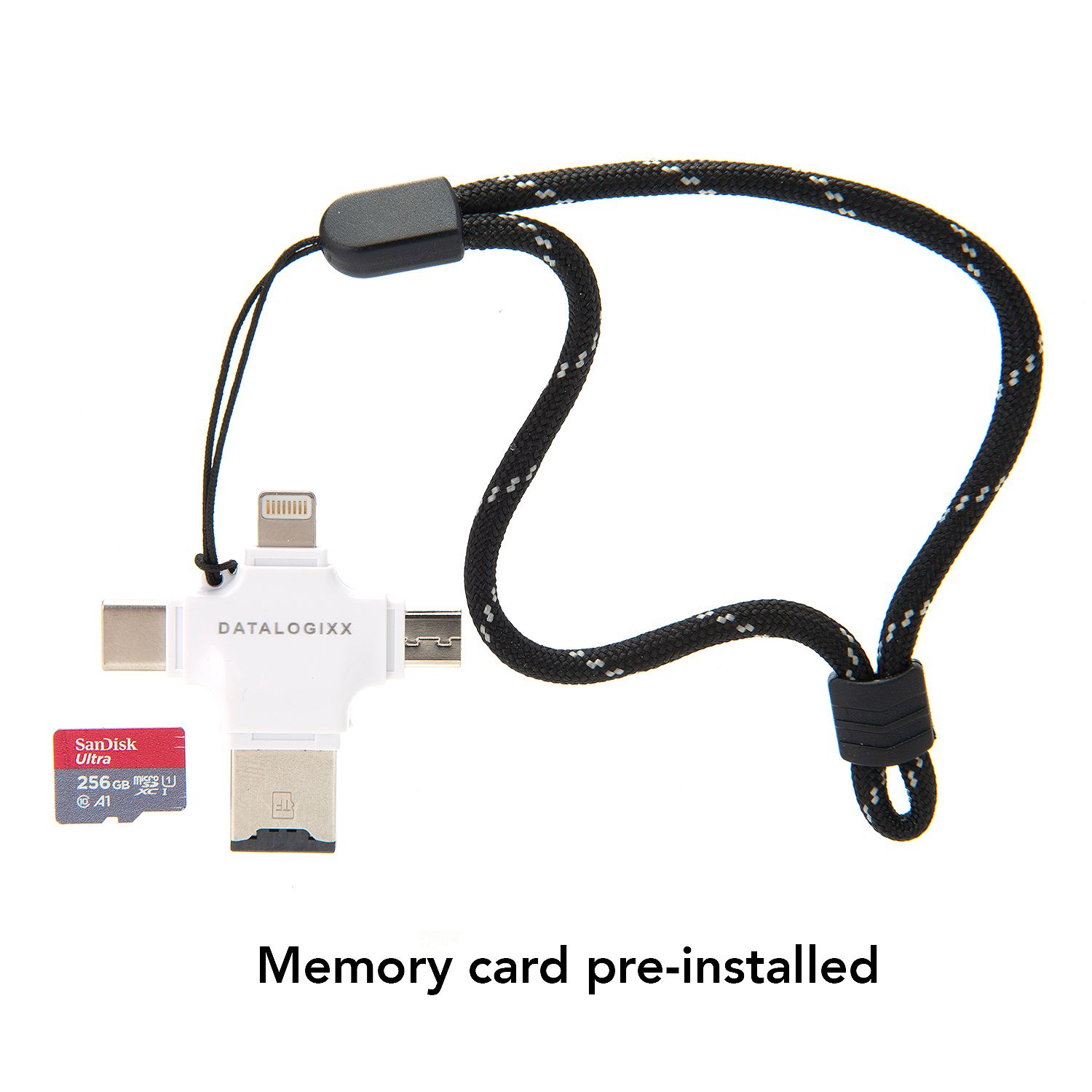 (ShopHQ) DataLogixx TriplePlay SD Card Expansion Adapter w/ microSD ...