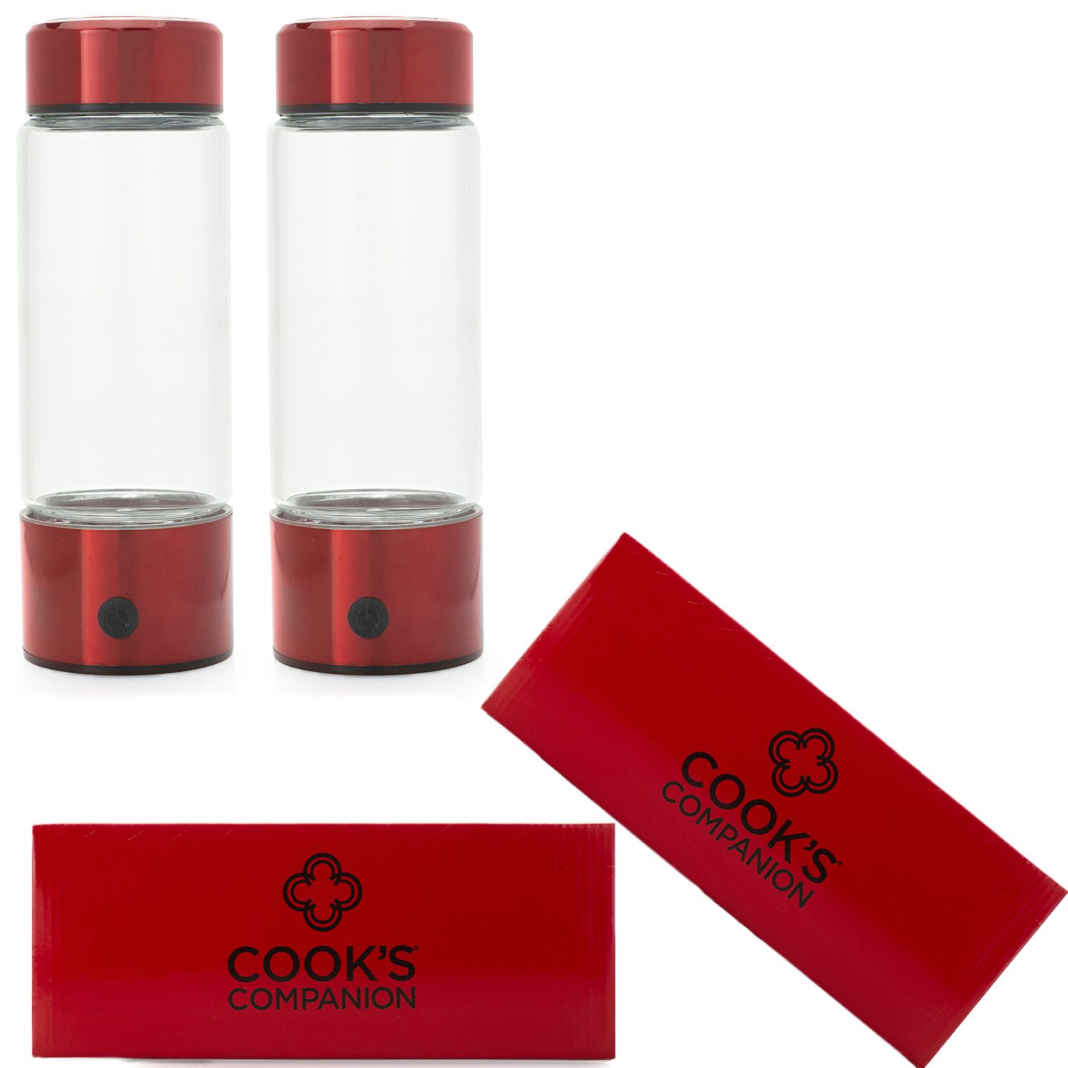 (ShopHQ) Cook's Companion® 14 oz Glass Hydro Bottle Hydrogen-Enriching ...