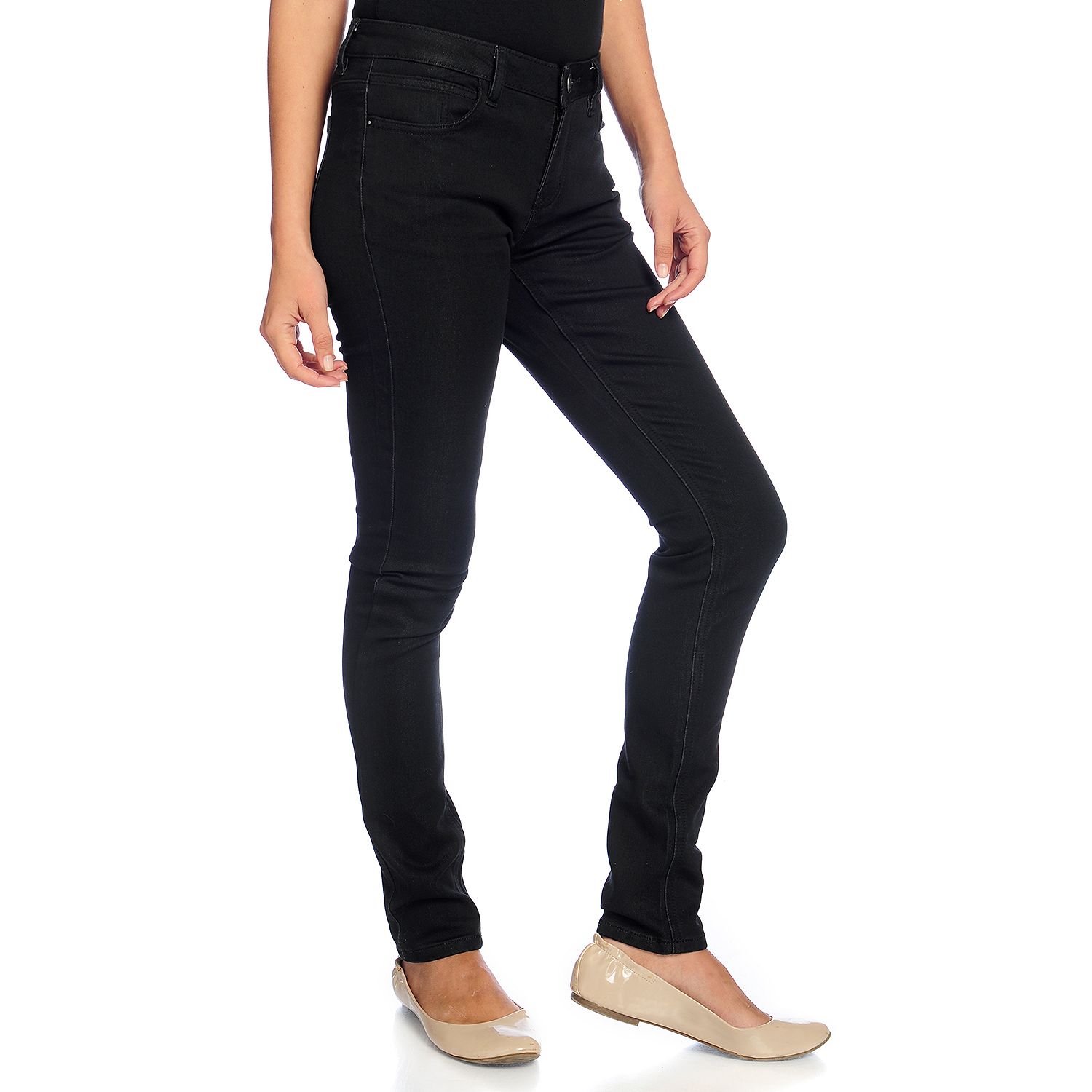 (ShopHQ) Once Only – OSO Casuals® Stretch Knit Denim Five-Pocket Skinny ...