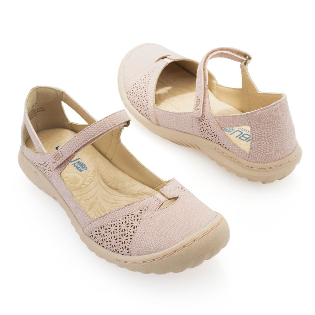 (ShopHQ) JBU by Jambu "Megan" Reptile Embossed Memory Foam Mary Jane ...