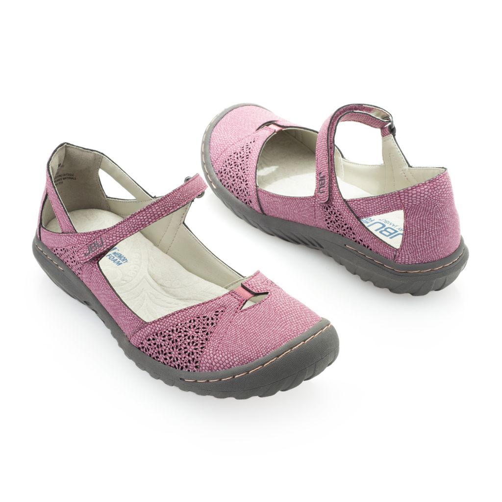 (ShopHQ) JBU by Jambu "Megan" Reptile Embossed Memory Foam Mary Jane ...