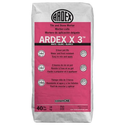 Ardex X3 Tile and Stone White Thinset Mortar - 40 lbs - The Tile Shop